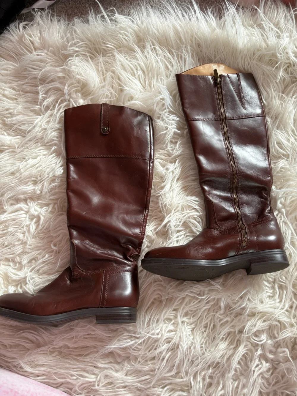 Enzo Angiolini | Shoes | Enzo Angiolini Brown Leather Knee High Riding ...